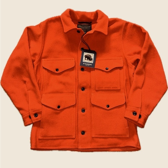 Filson | Jackets & Coats | Filson Mackinaw Wool Cruiser Jacket Orange ...